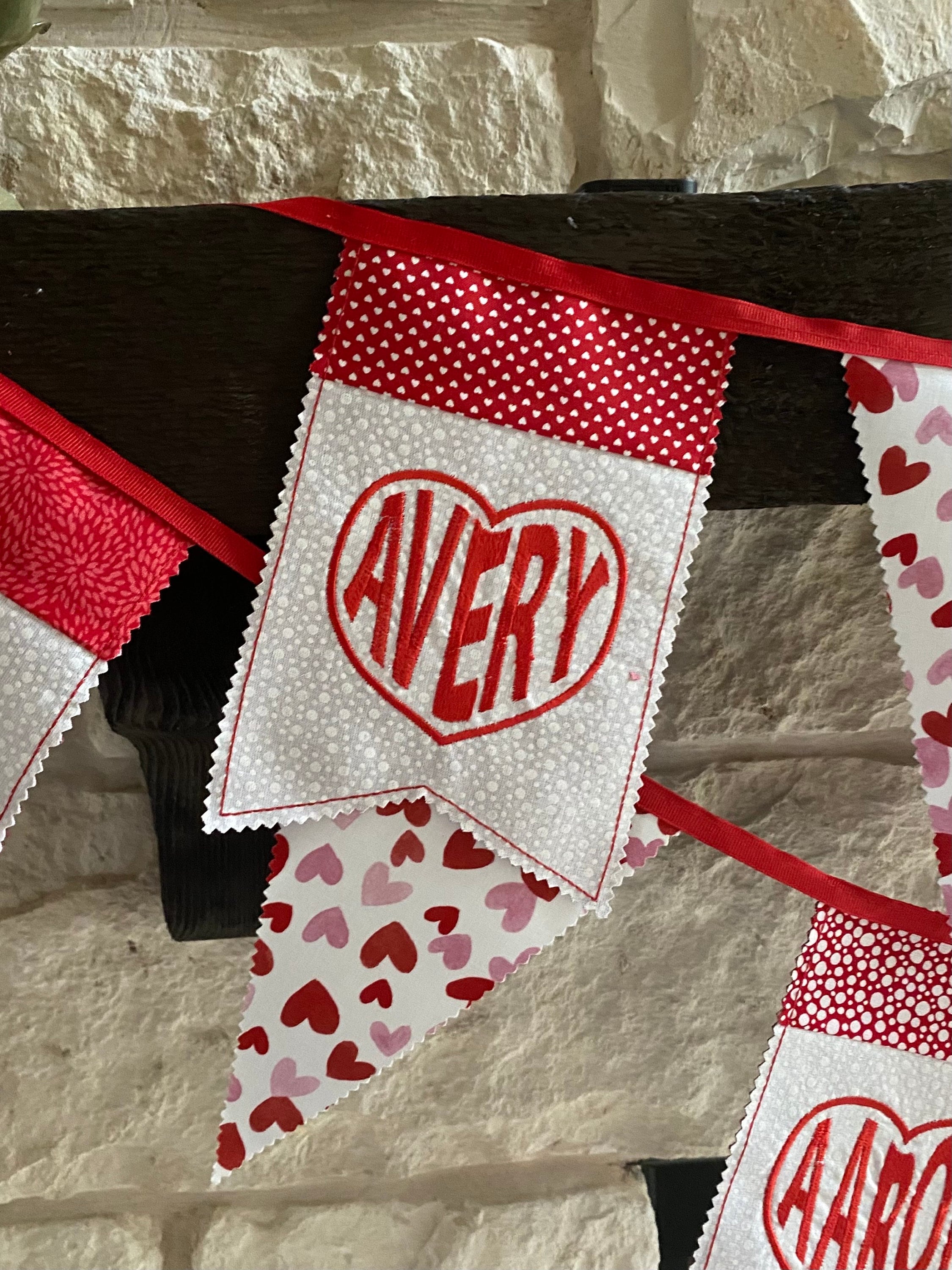 Valentines Day Bunting With Names - Etsy