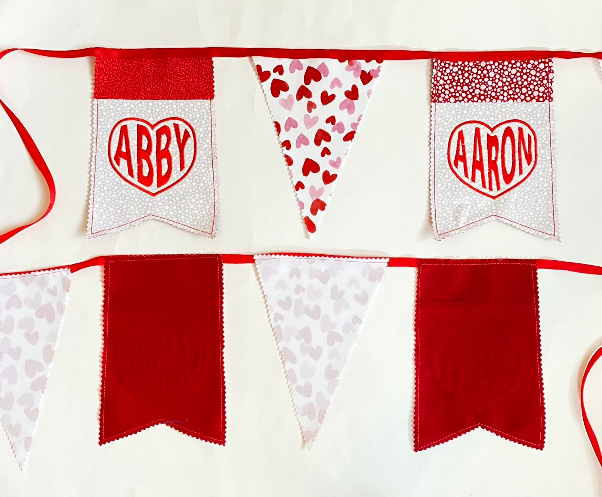 Valentines Day Bunting With Names - Etsy