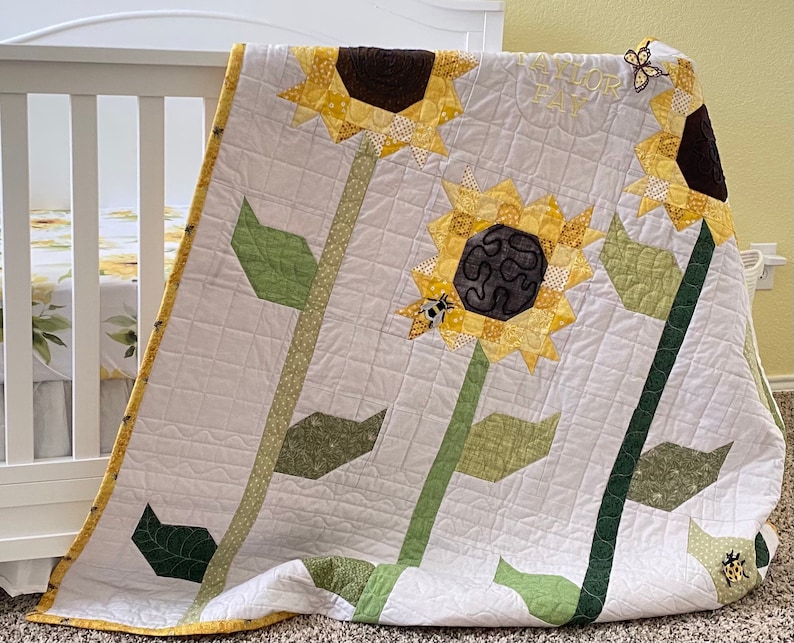 Sunflower Quilt - Etsy
