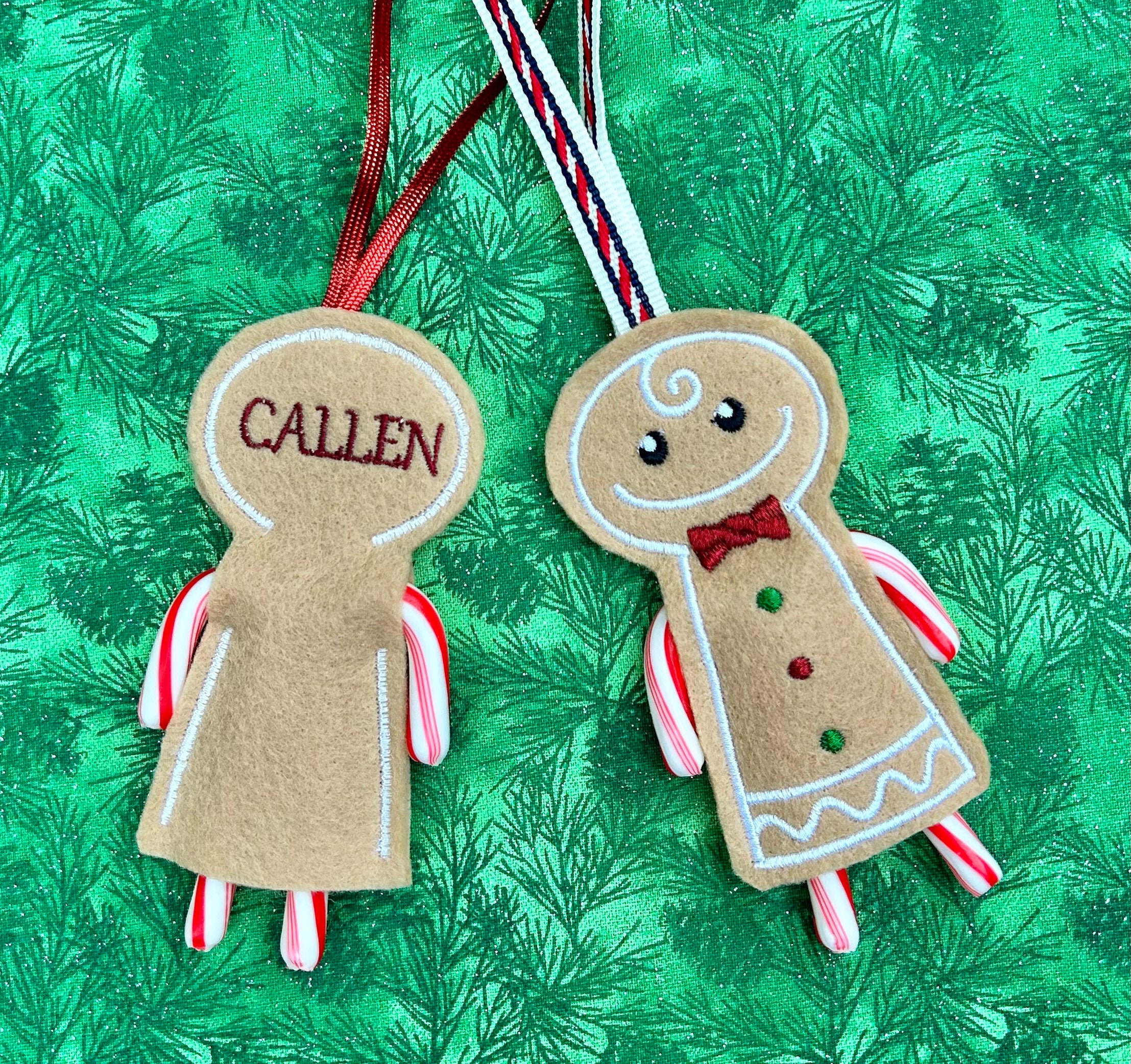 Gingerbread Man and Woman Candy Cane Holders - Etsy