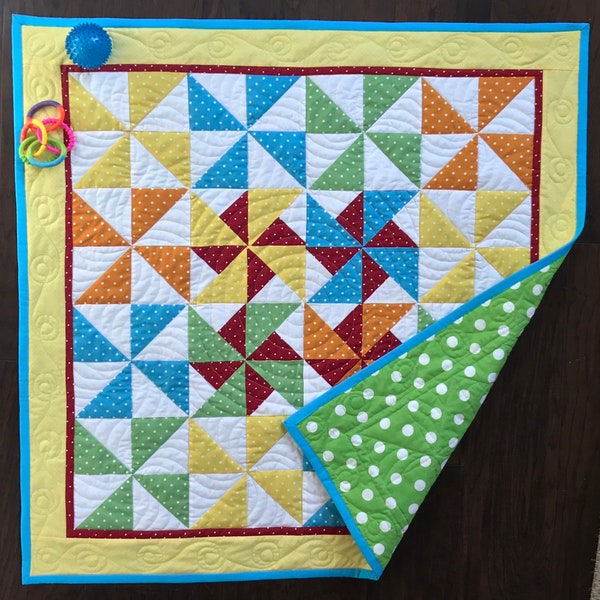 Pinwheel Baby Quilt - Etsy