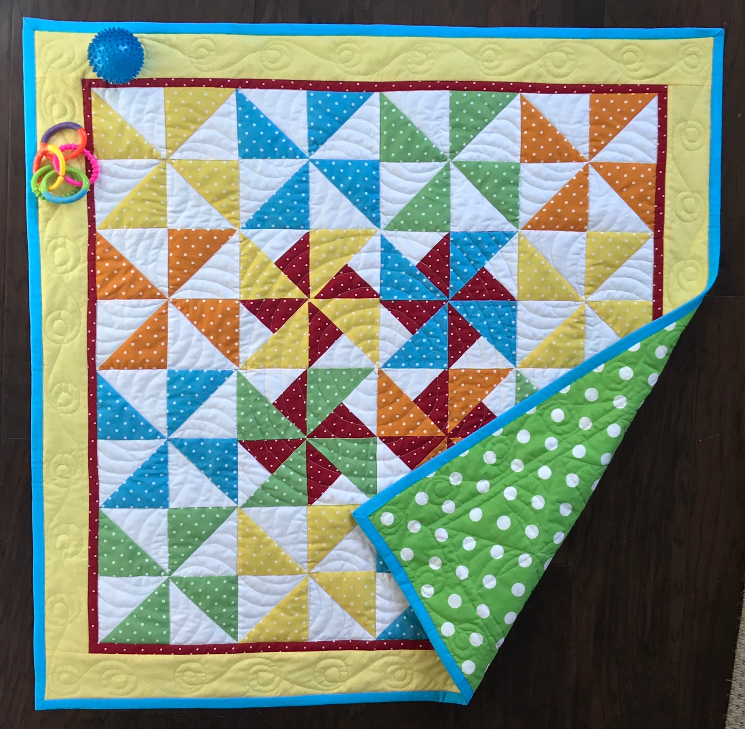 Twirling Pinwheels Baby Quilt - Etsy