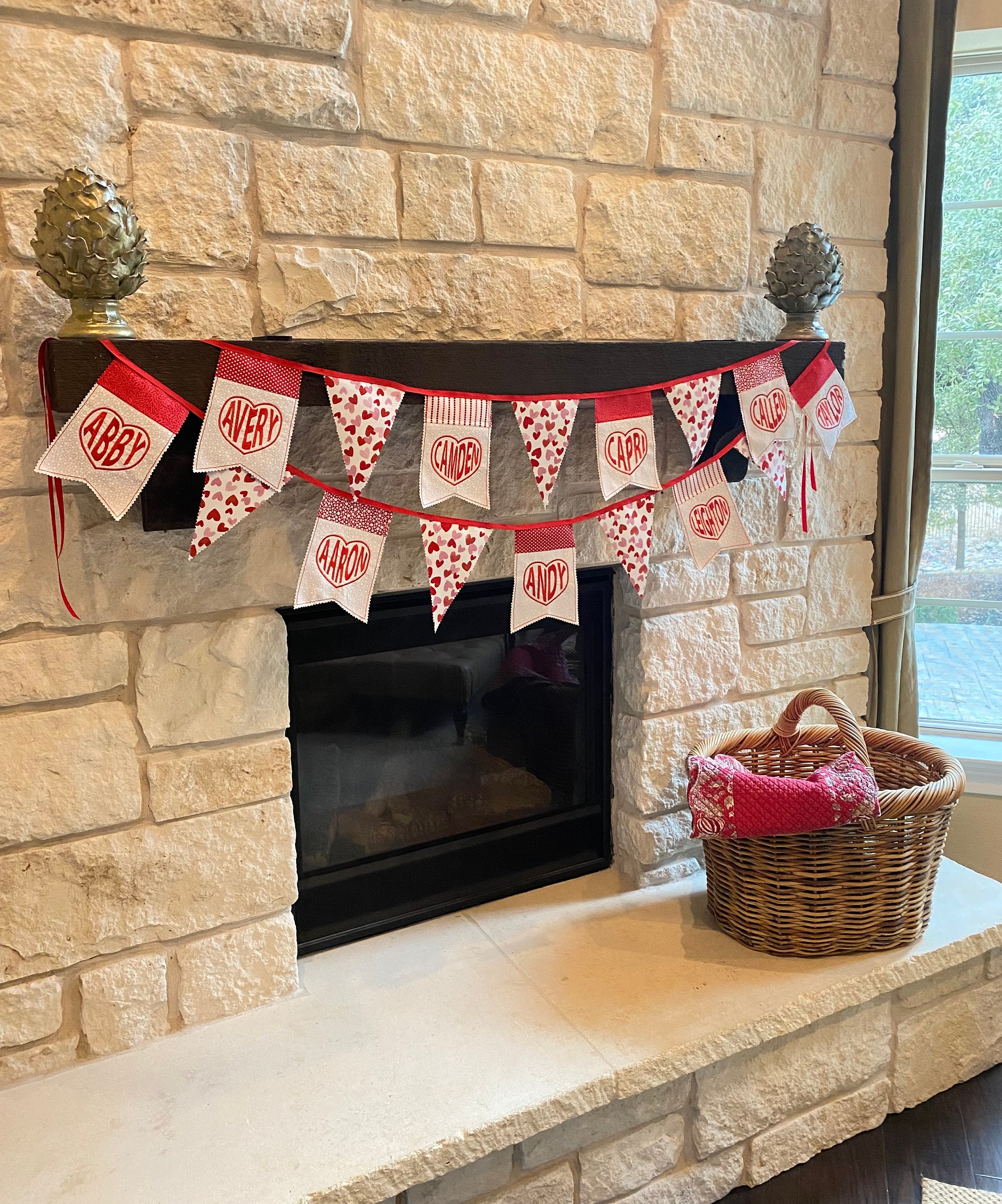 Valentines Day Bunting With Names - Etsy