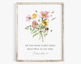 Ecclesiastes 3:11 He Makes Everything Beautiful in Its Time - Etsy