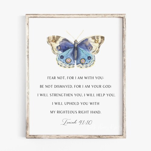 Isaiah 41:10 Bible Verse Print Botanical Scripture Wall Art - Etsy