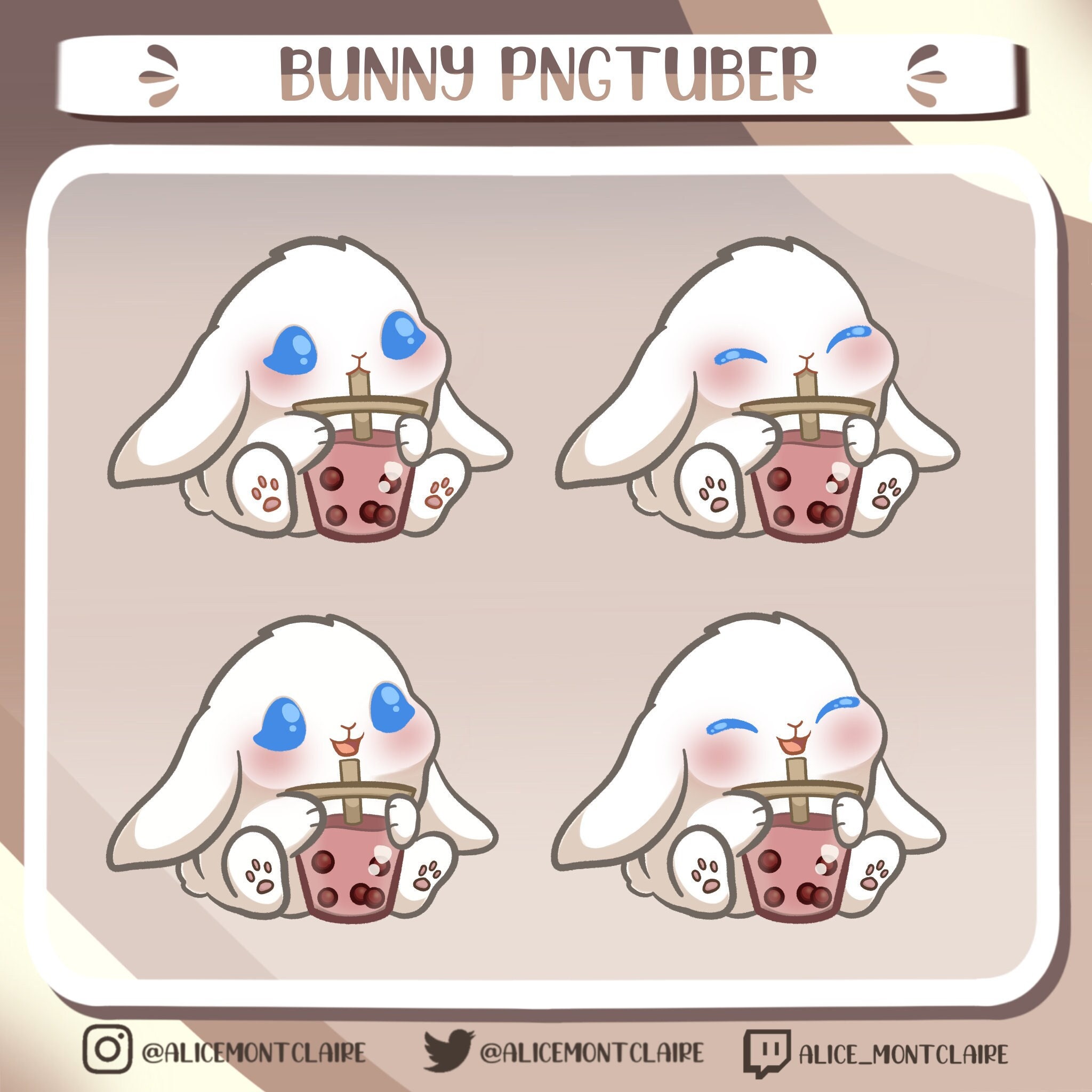 Bunny Pngtuber / Rabbit Pngtuber - Etsy