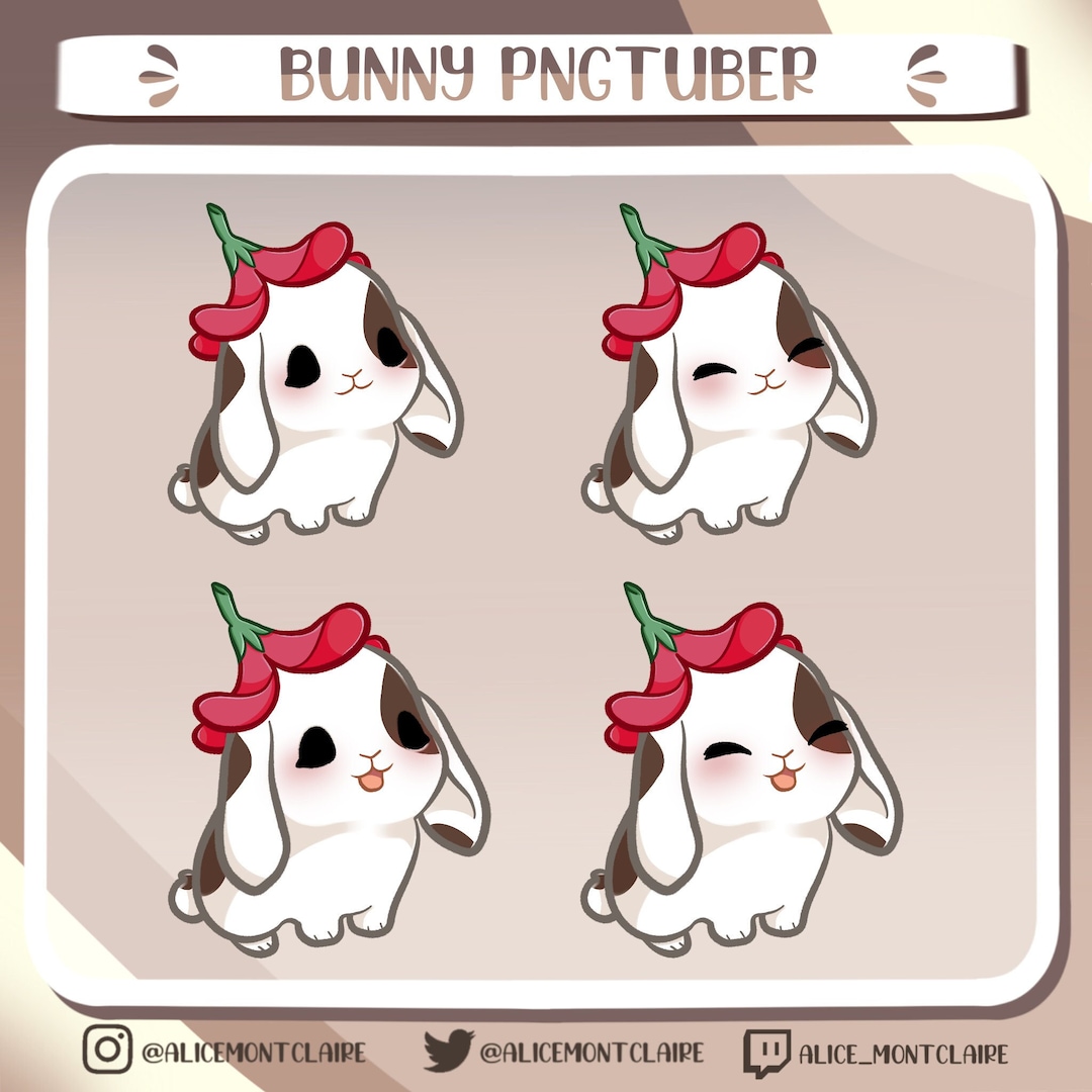 Bunny Pngtuber for Streams / Rabbit Pngtuber for Streams - Etsy