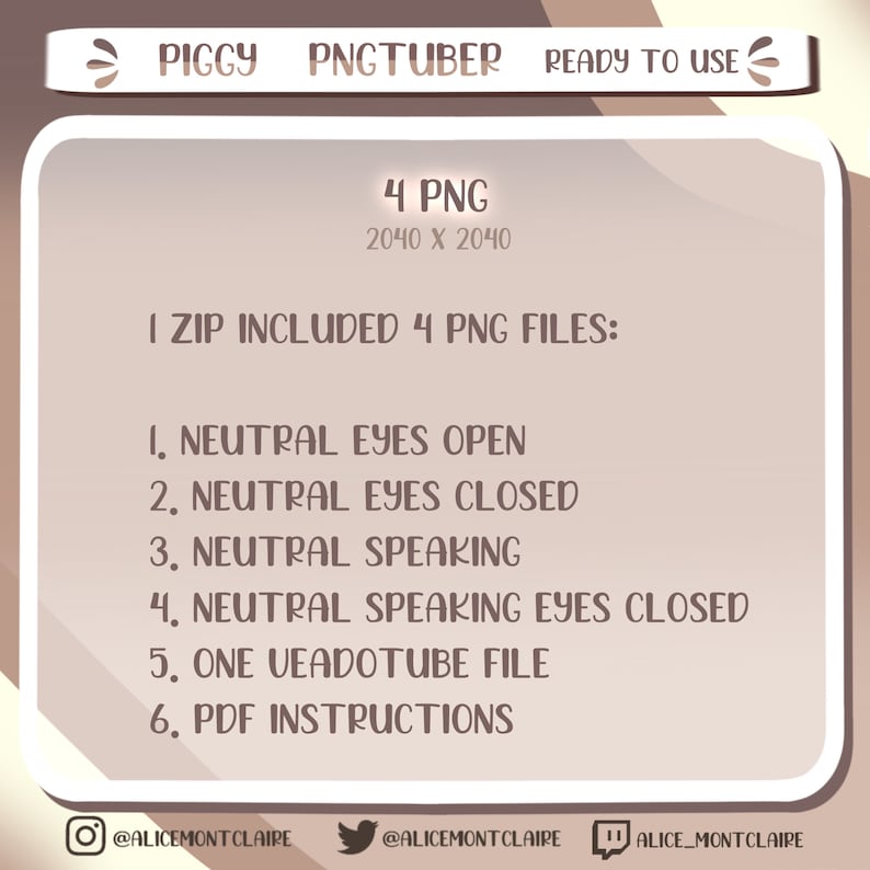 Piggy Pngtuber for Streaming - Etsy