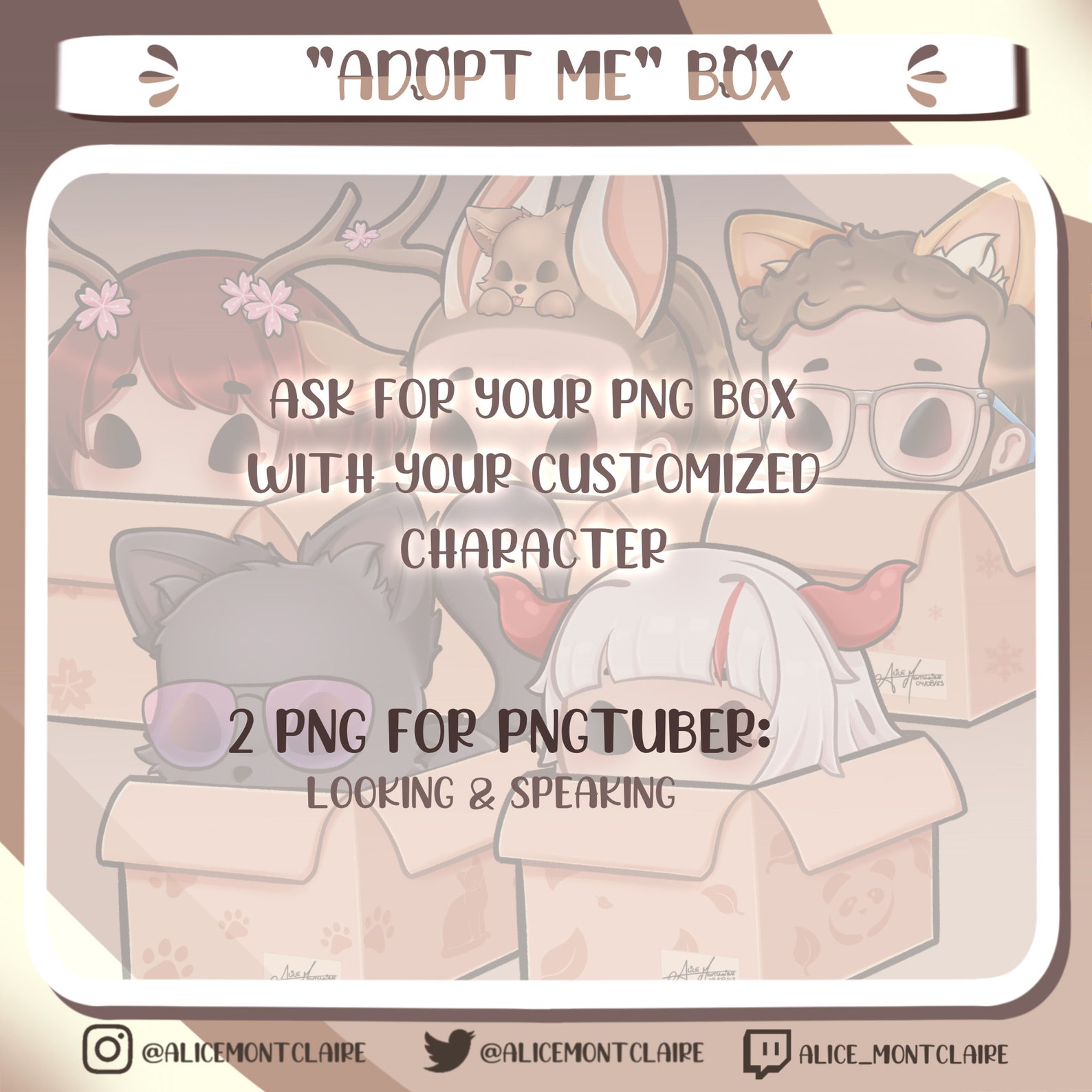 Adopt-me Box Pngtuber - Etsy