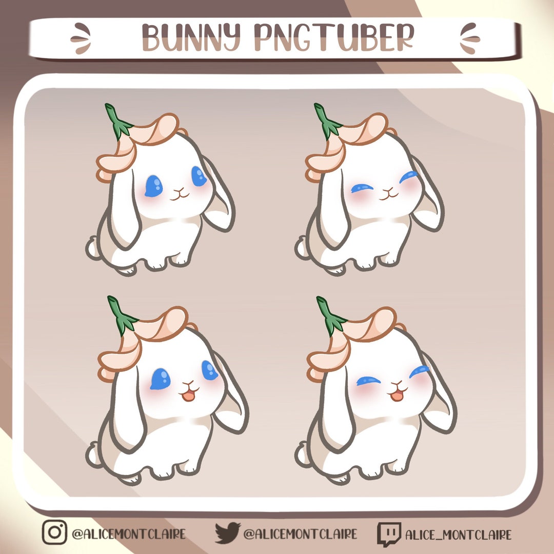 Cute Bunny Pngtuber for Streaming - Etsy