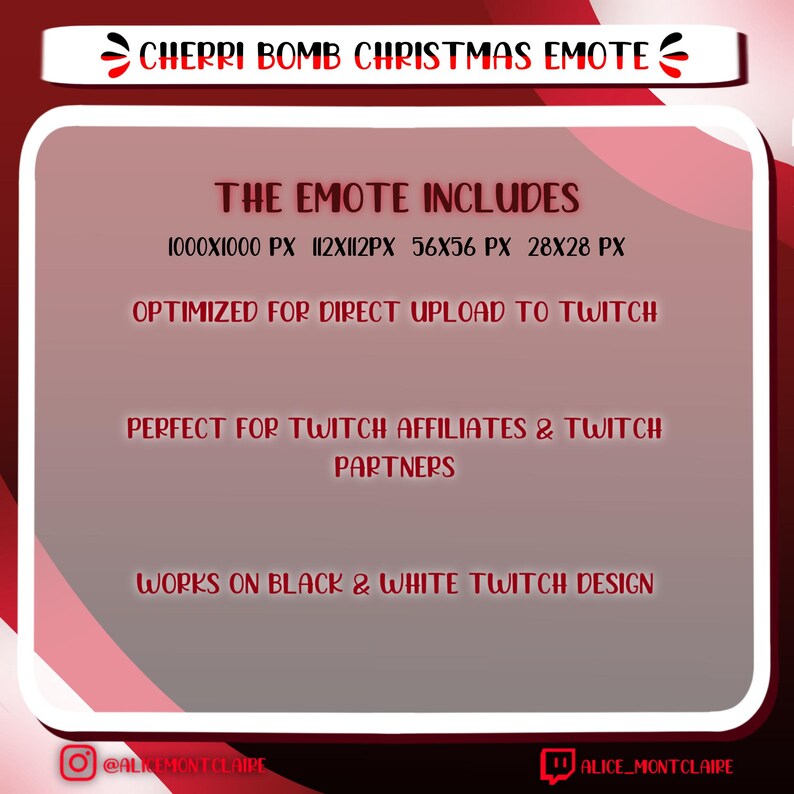 Cherri Bomb Christmas Emote - HAZBIN HOTEL / Twitch Emotes / Kick ...