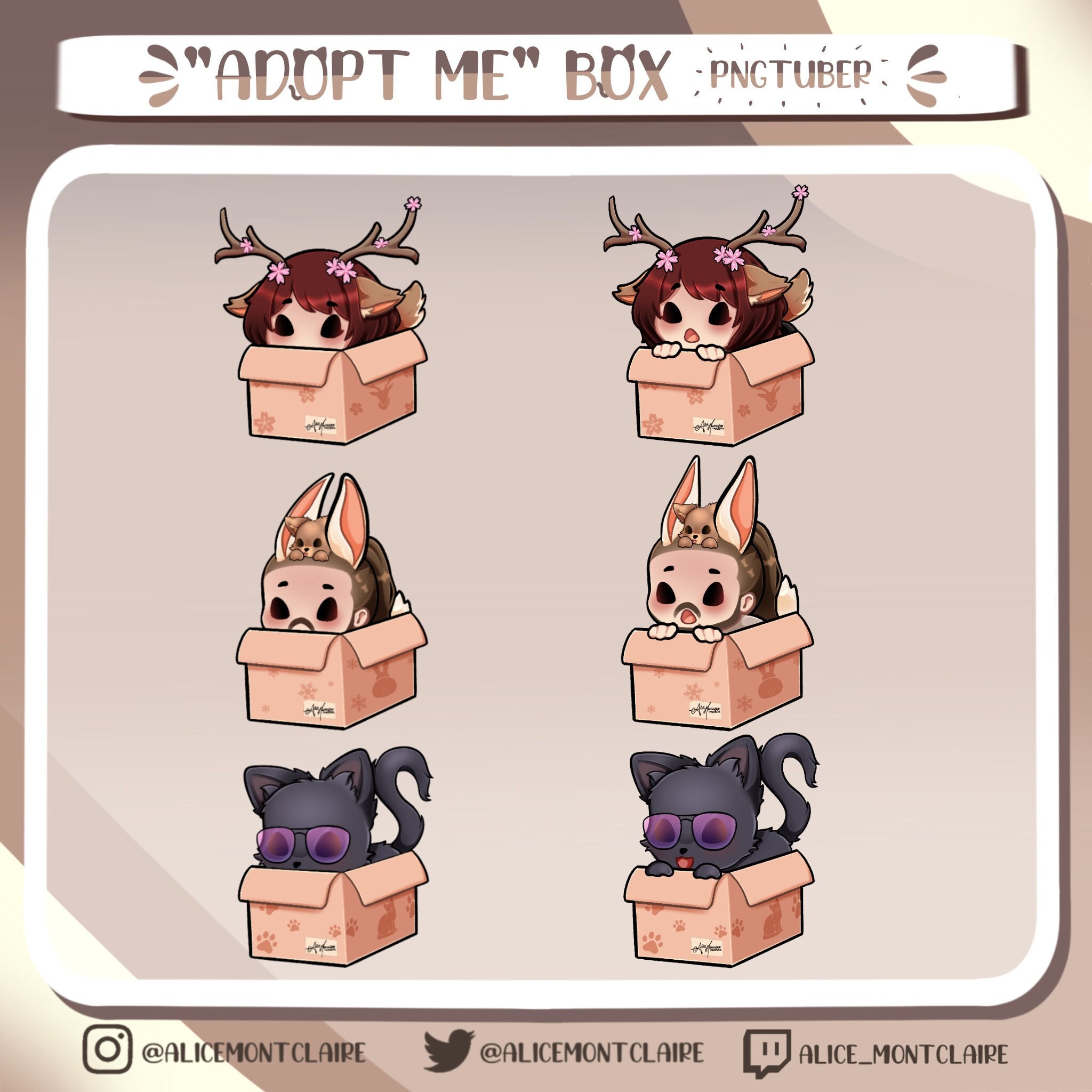 Adopt-me Box Pngtuber - Etsy