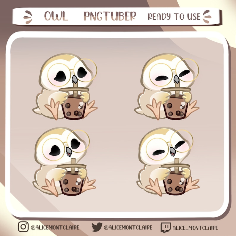 Owl Pngtuber for Streaming - Etsy