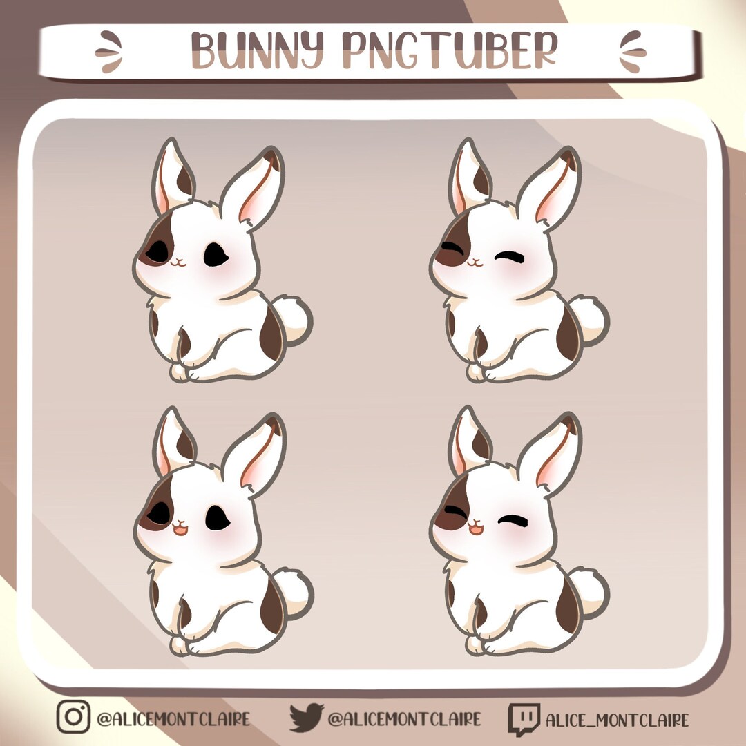 Bunny Pngtuber for Stream / Rabbit Pngtuber for Stream - Etsy