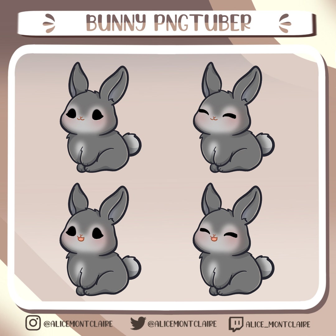 Bunny Pngtuber for Stream / Rabbit Pngtuber for Stream - Etsy