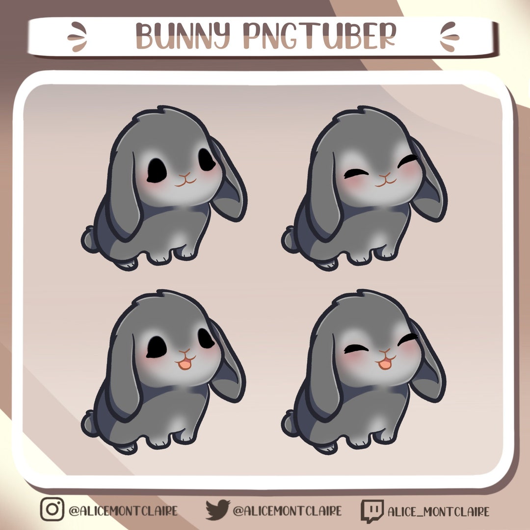Bunny Pngtuber for Streams / Rabbit Pngtuber for Streams - Etsy