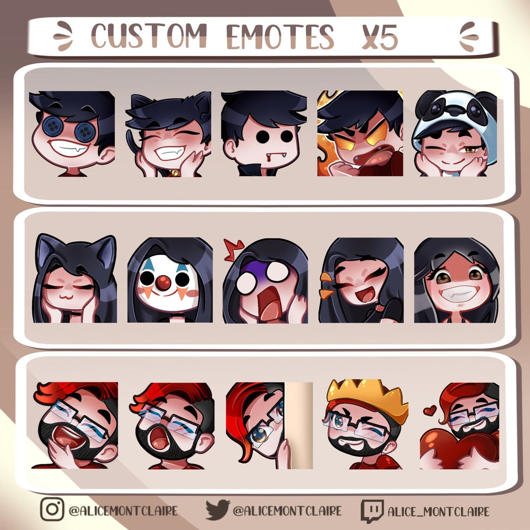 Custom Emotes for Streaming / Custom Emotes for Streaming - Etsy