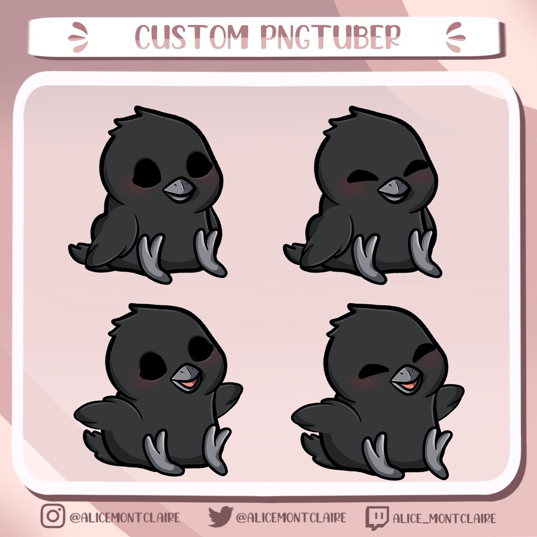 Crow Pngtuber for Stream - Etsy