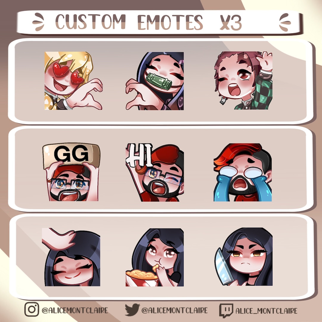 Custom Emotes for Streaming / Custom Emotes for Streaming - Etsy