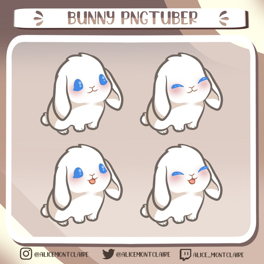 Bunny Pngtuber for Streams / Rabbit Pngtuber for Streams - Etsy Australia