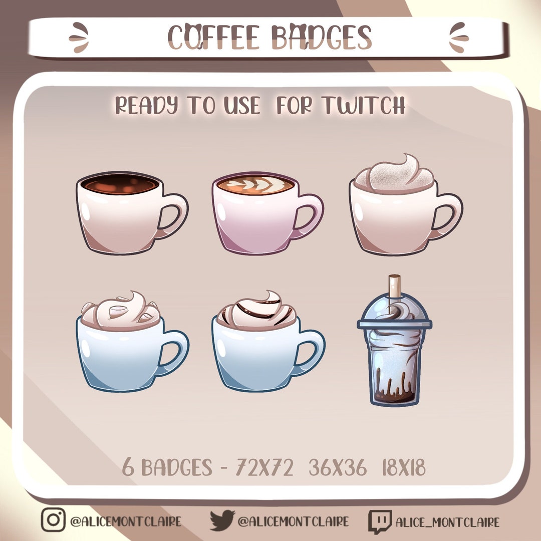 Coffee Badges for Twitch - Etsy