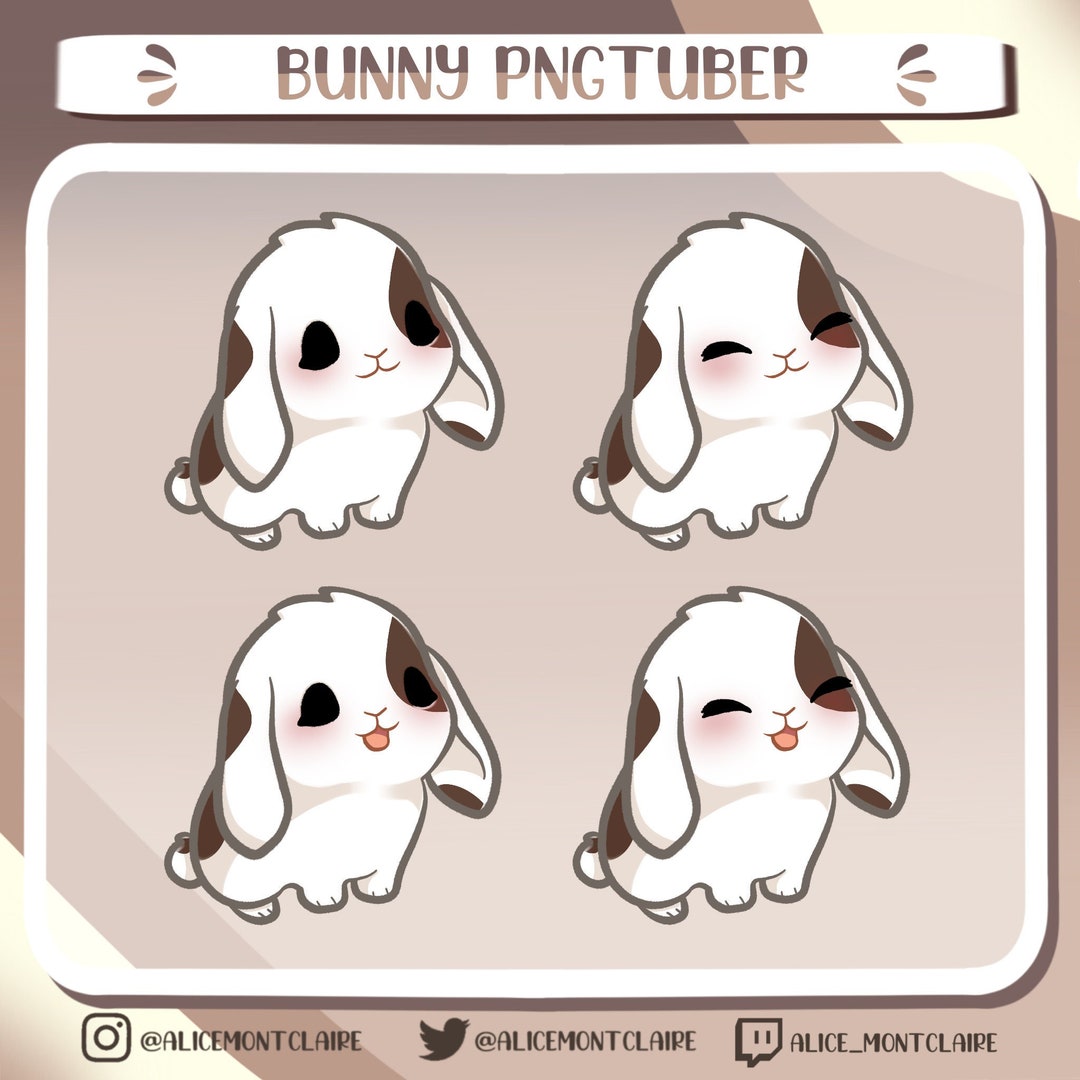 Bunny Pngtuber for Streams / Rabbit Pngtuber for Streams - Etsy