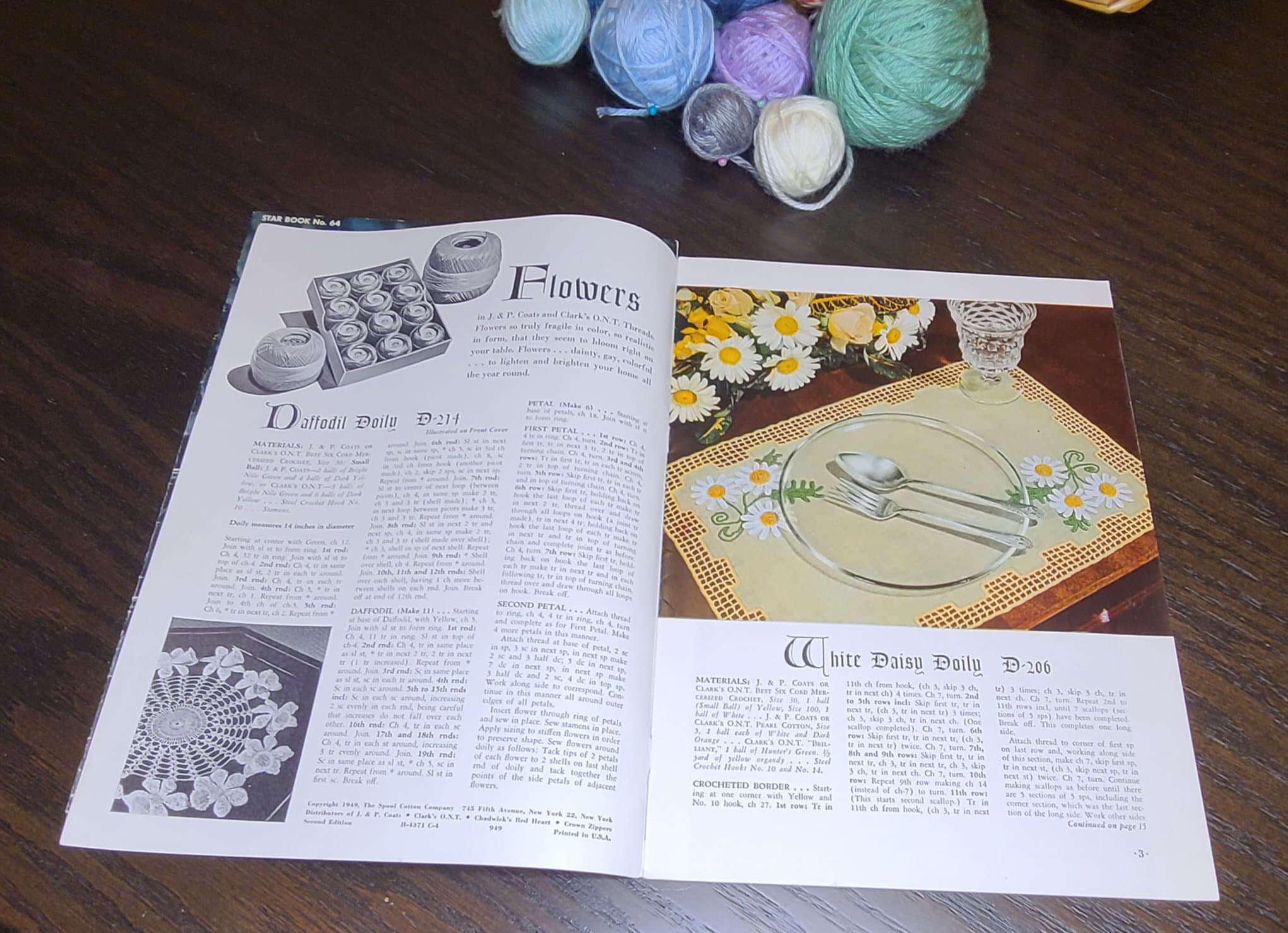 Vintage 1949 Doily Pattern Books - Etsy