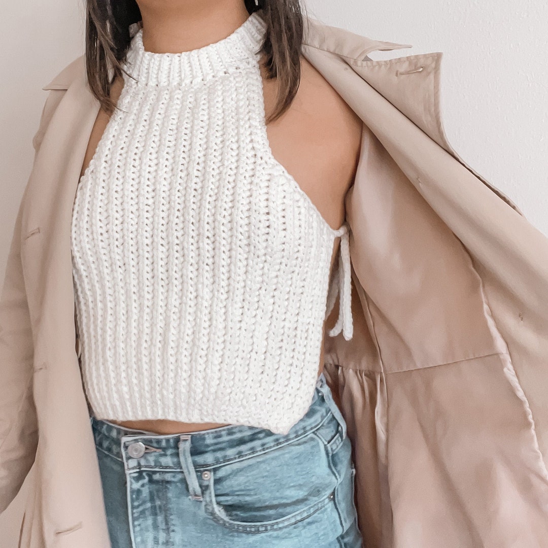 Anza Top Crochet Pattern // Open Side, Mock Neck Top // Made to Measure ...