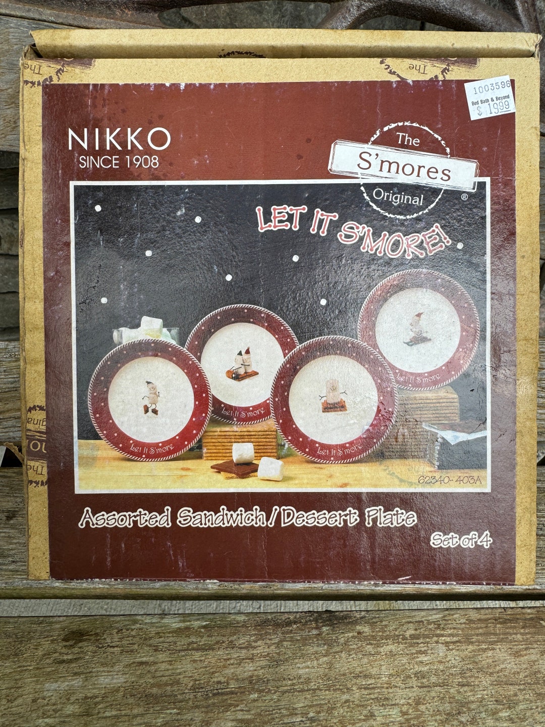 Christmas Dinnerware Dessert Salad Plates Let It S’more NIKKO Snowman ...