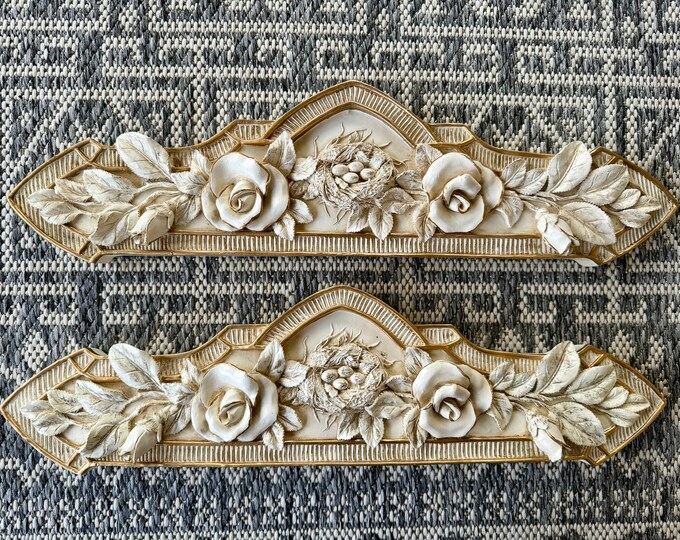 Architectural Plaques Roses Bird’s Nest Springtime Frieze Hanging ...