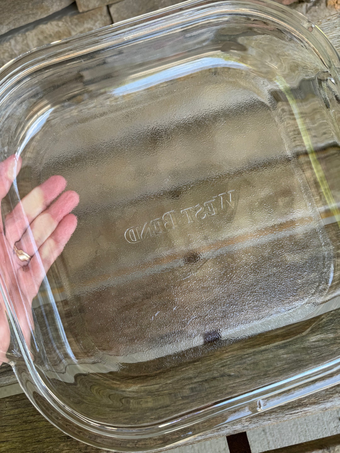Vintage West Bend Glass Slow Cooker Lid Casserole Dish Square Glass ...