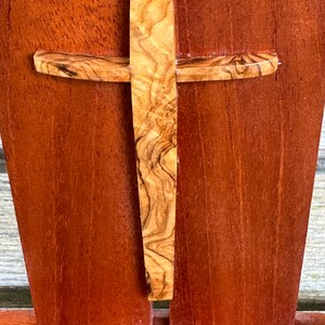 Acacia and Teak Wood Cross Christian Office Rustic Farmhouse Crucifix ...