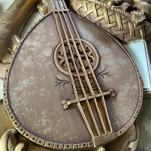 Vintage 1970s Wall Decor Dart Musical Instrument Mandolin Plastic Music ...