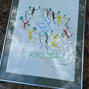 PABLO PICASSO the Round of Friendship 1961 Lithograph Framed Artwork ...