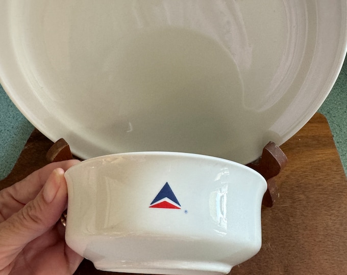 Delta Airlines Tableware USA Delta Logo Plate and Bowl First Class ...