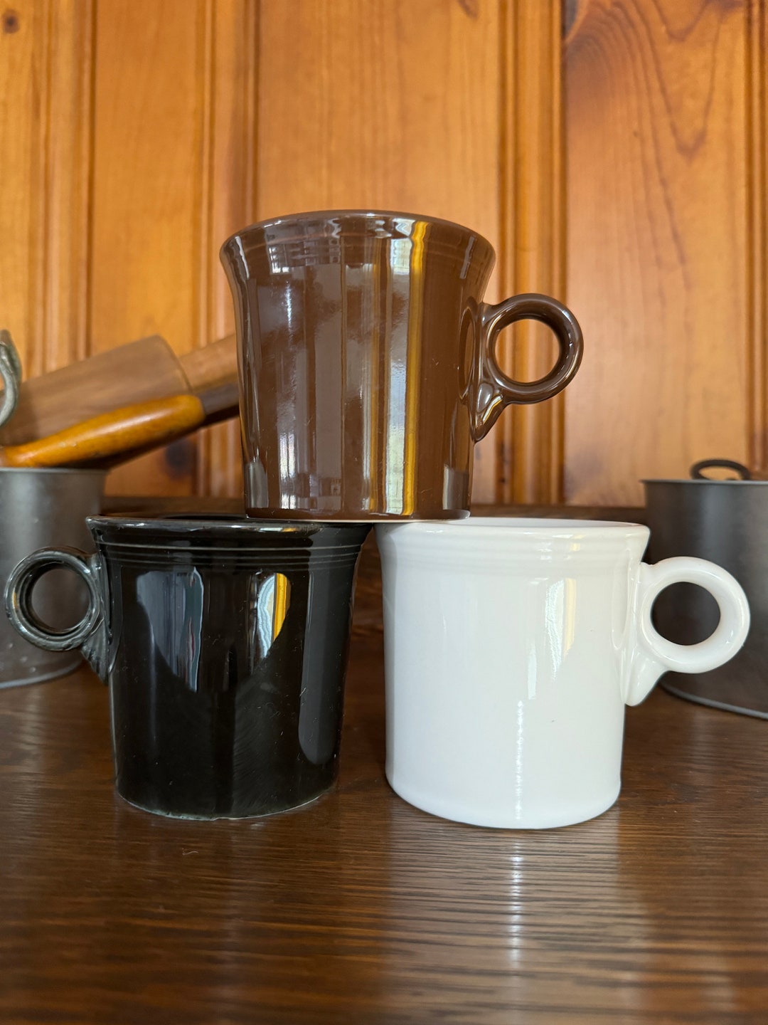Fiesta Ware Coffee Mugs Fiesta Ware Black Chocolate and White Homer ...