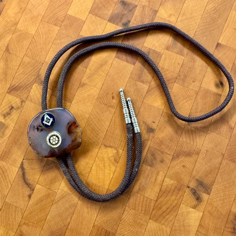 Vintage Masonic Bolo Tie - Etsy