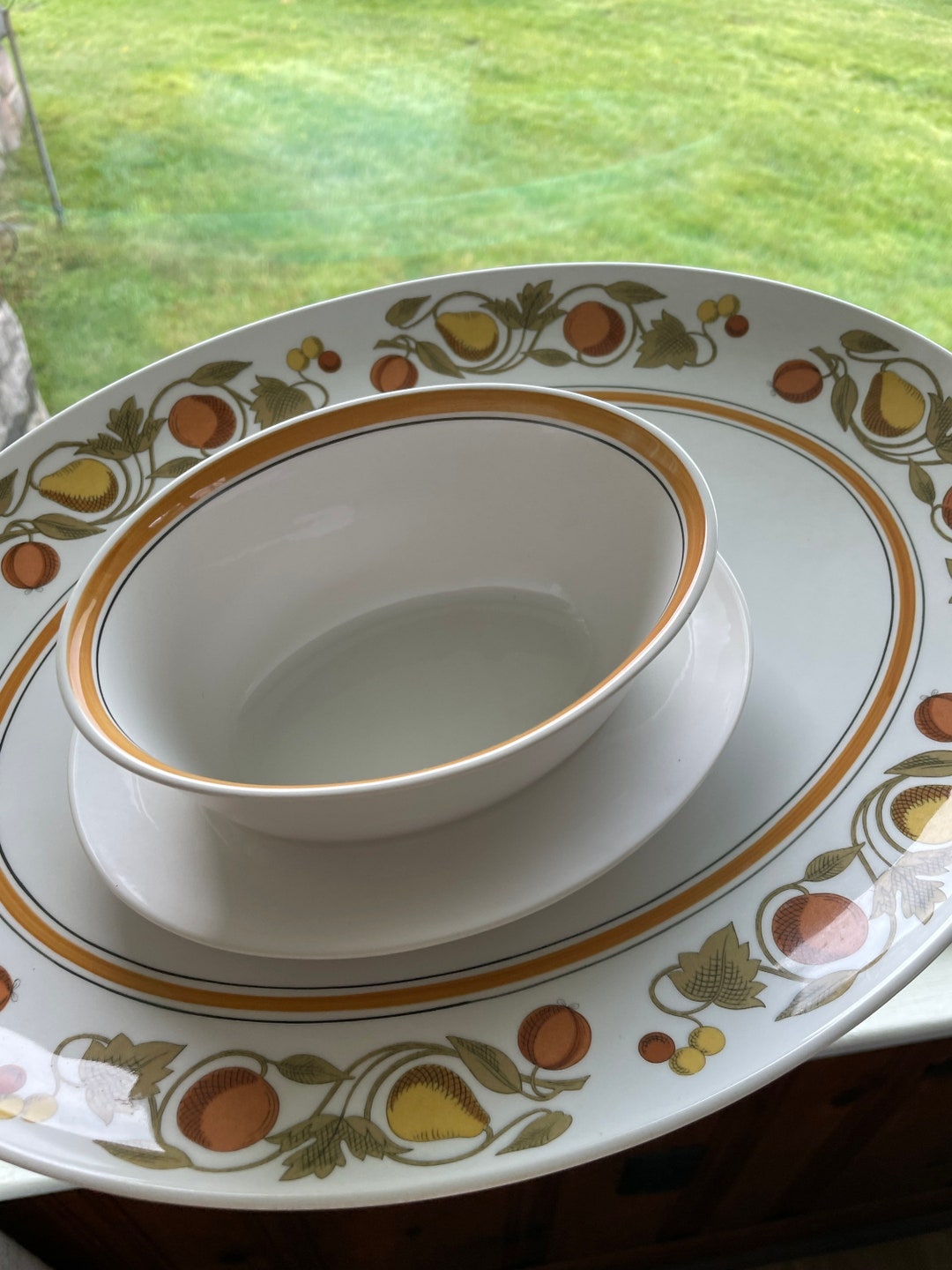 Franciscan Ware Platter and Gravy Boat Pickwick Franciscan Ware Serving ...