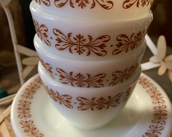 PYREX Copper Filigree Bowls and Plates, PYREX Corning Open Sugar or ...