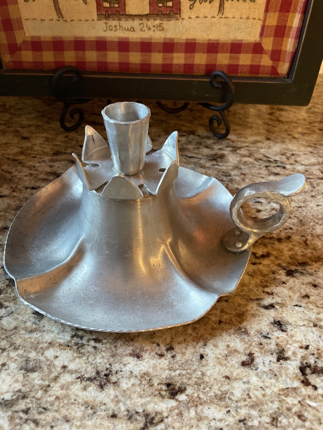 Aluminum Chamberstick Everlast Metal Candle Holder Lamp Vintage ...