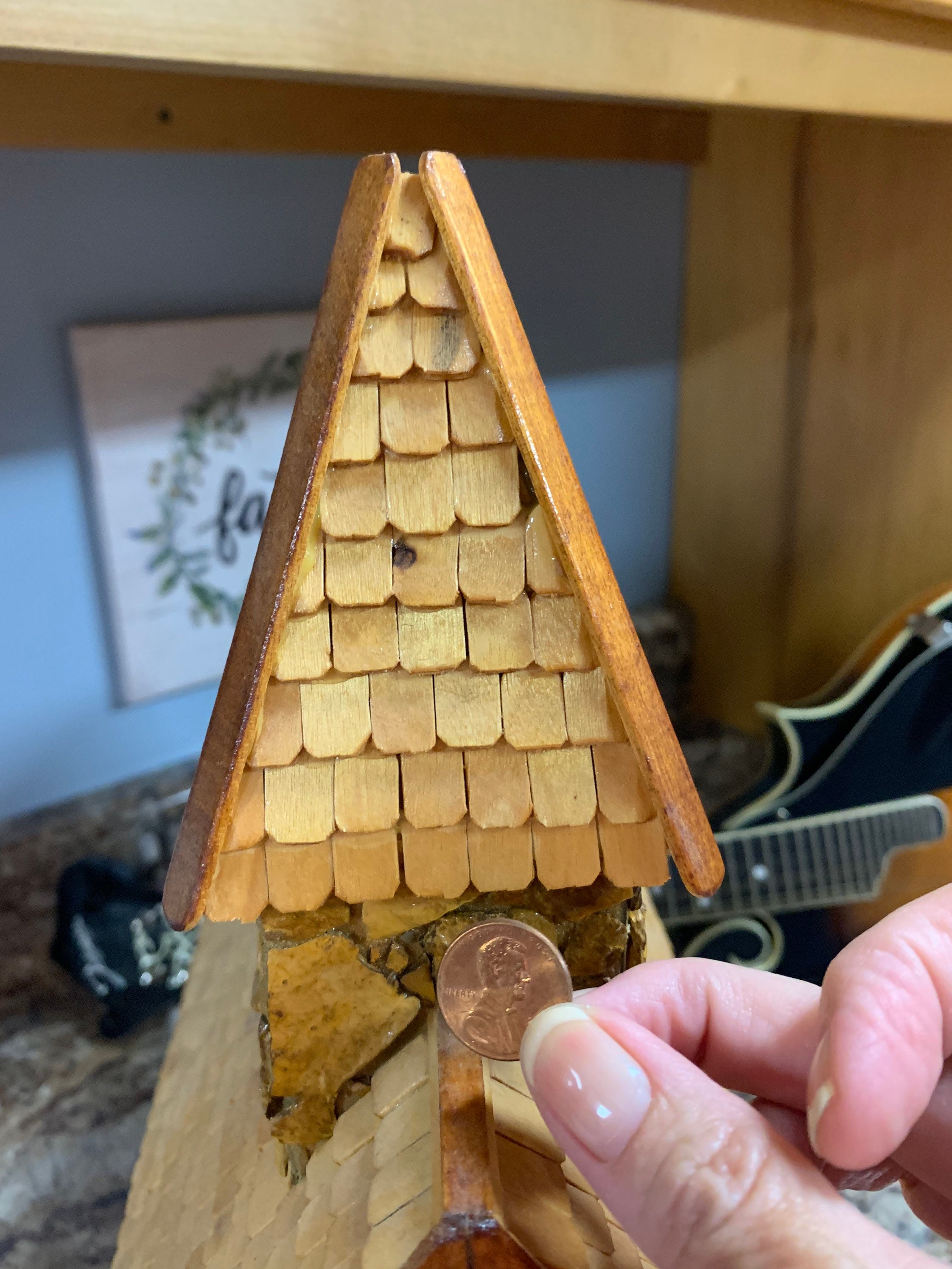 Handmade Popsicle Stick & Stone Church Country Church - Etsy