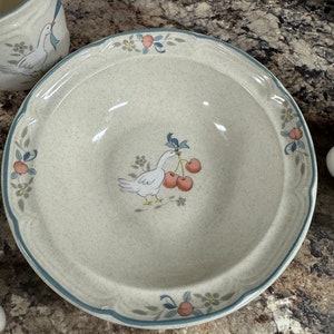 Marmalade Country Geese Dinnerware Set Geese Blue Ribbon Strawberry ...