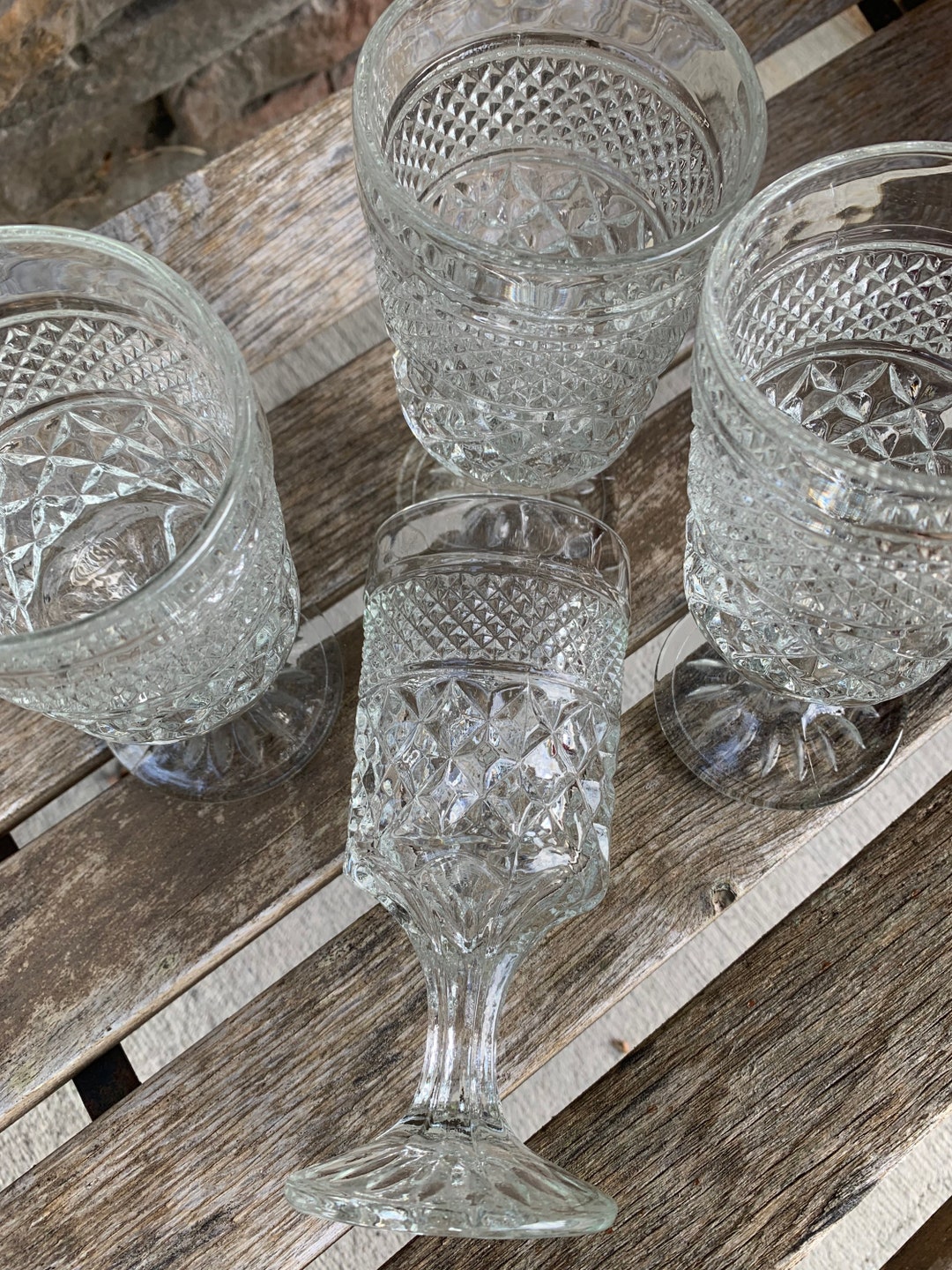 Wexford by Anchor Hocking Water Goblets, Wexford Wine Glasses, Clear ...