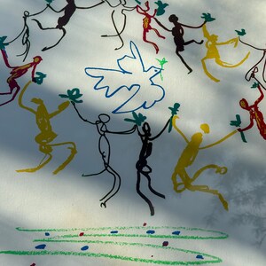 PABLO PICASSO the Round of Friendship 1961 Lithograph Framed Artwork ...