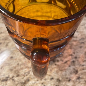 Vintage Kings Crown Amber Colored Glass Pitcher Warm Honey Crown Ewer ...