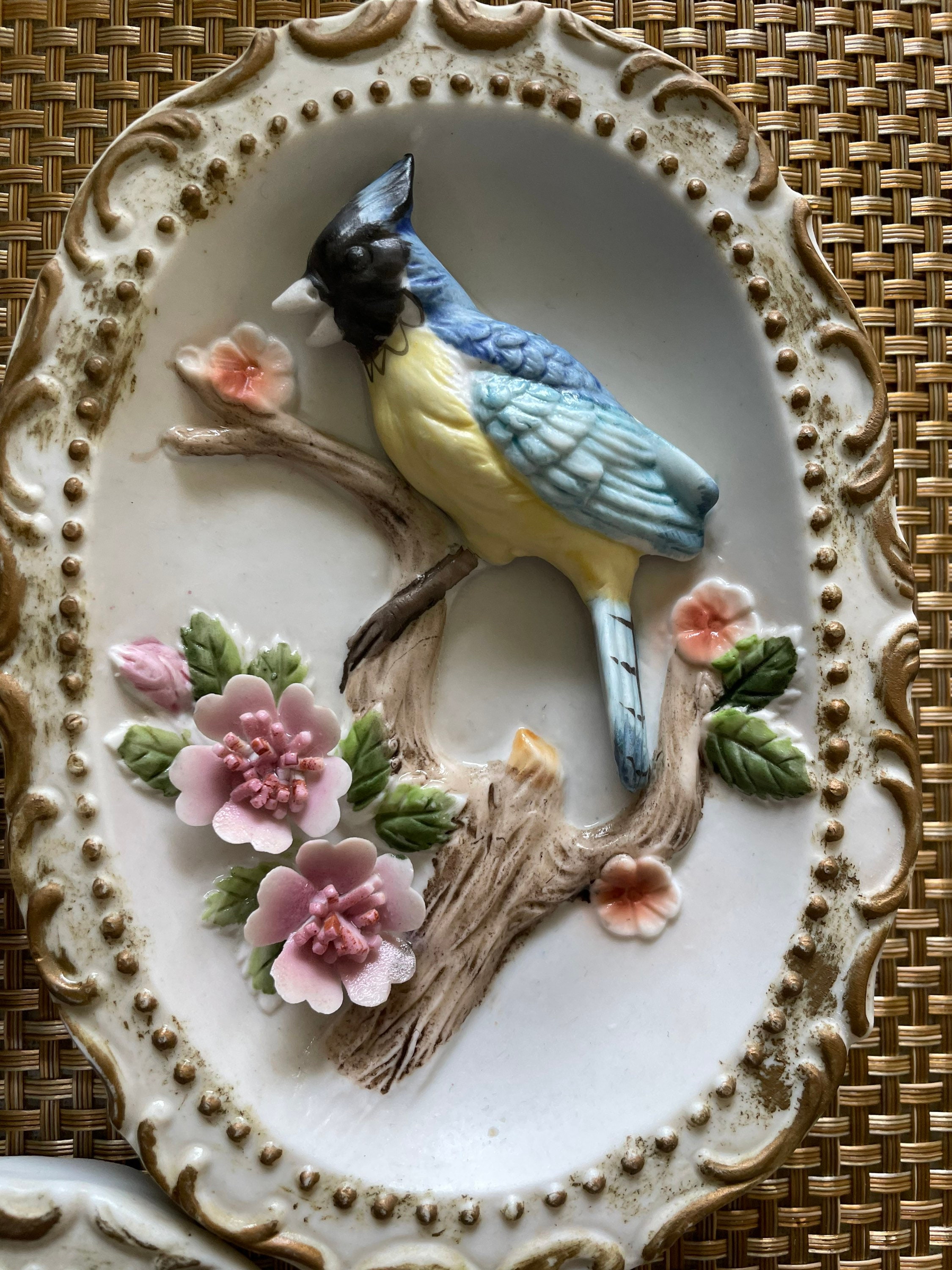 Vintage Norleans Taiwan Porcelain Bisque Bird Wall Plaques - Etsy