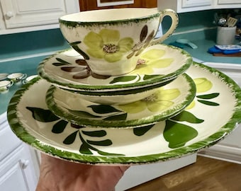 Blue Ridge Southern Pottery Underglaze Hand Painted Bowls Carnival ...