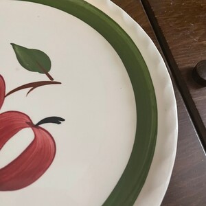 Blue Ridge Southern Pottery Underglaze Hand Painted Plates Apple Crunch ...