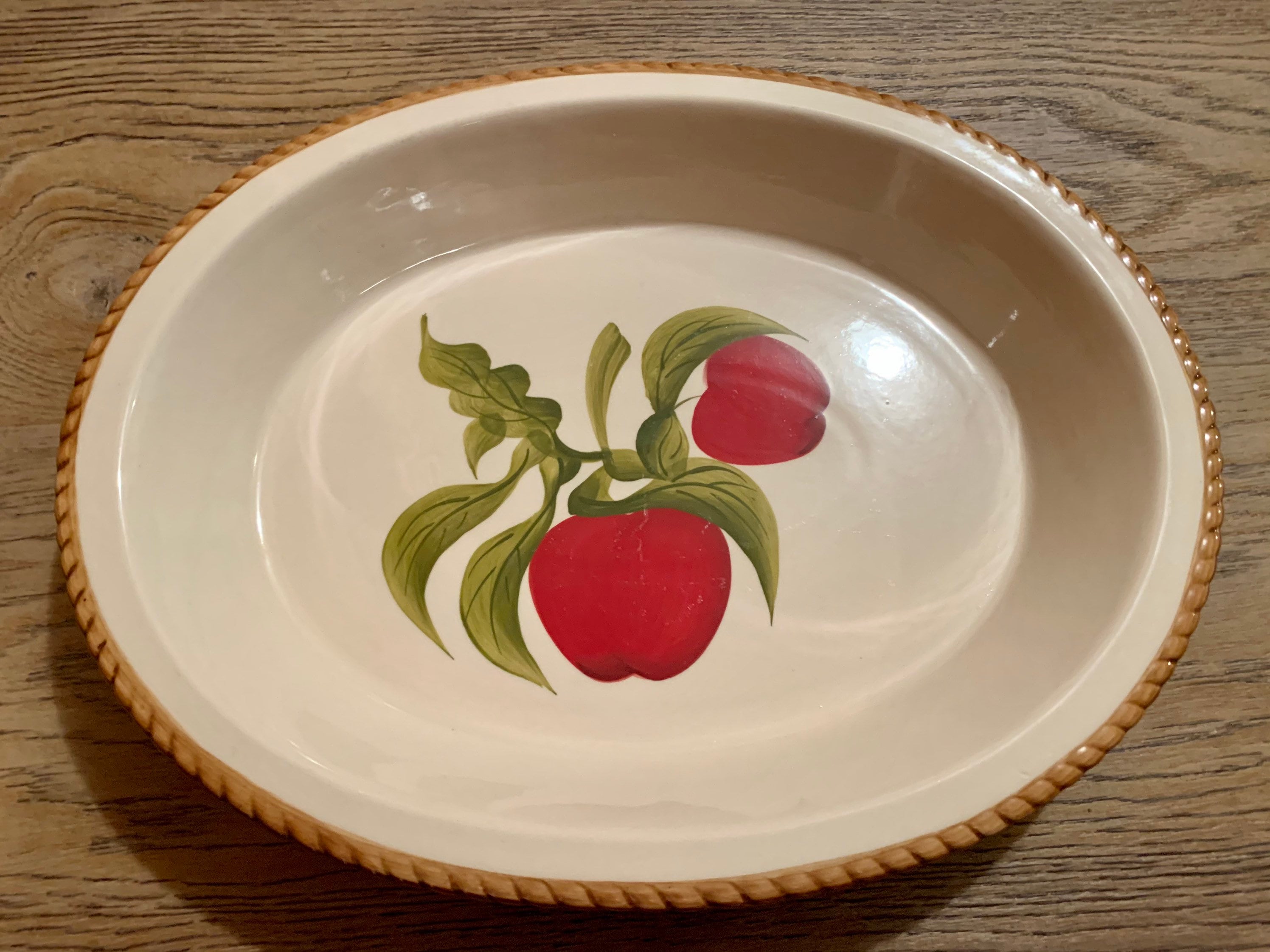 Alco Ind Stoneware Platter Apple Basket Platter or Bowl - Etsy