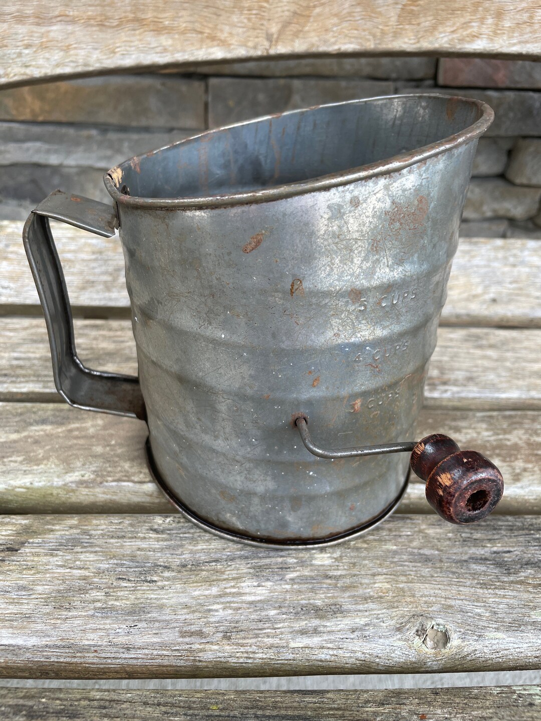 Vintage Brite Pride Sifter Flour Fluffer 1930's-1940's Handheld Mesh ...